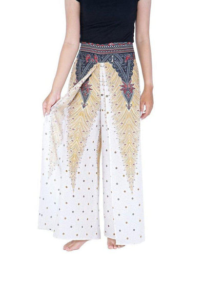 Women's Palazzo Pants: Boho Wide Leg Trousers – Lannaclothesdesign Shop