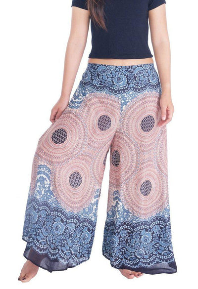 Women's Palazzo Pants: Boho Wide Leg Trousers – Lannaclothesdesign Shop