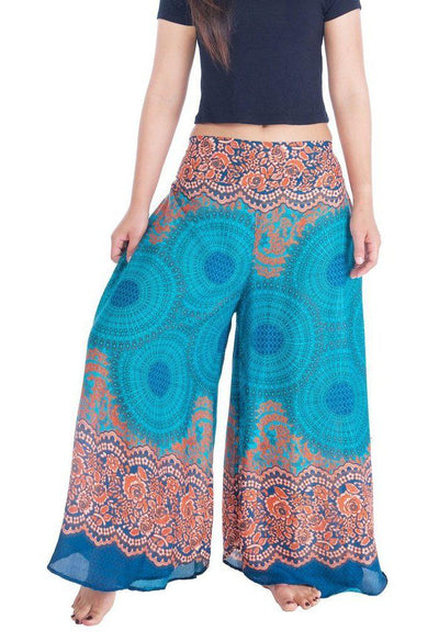 Women's Palazzo Pants: Boho Wide Leg Trousers – Lannaclothesdesign Shop
